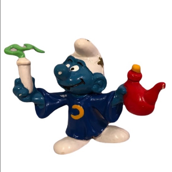 Toys | Smurfs Alchemist Smurf 2116 Magic Wizard Figurine Vintage Pvc ...